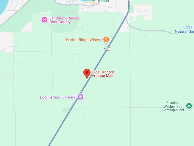 olde orchard antique mall egg harbor, wi 10 map