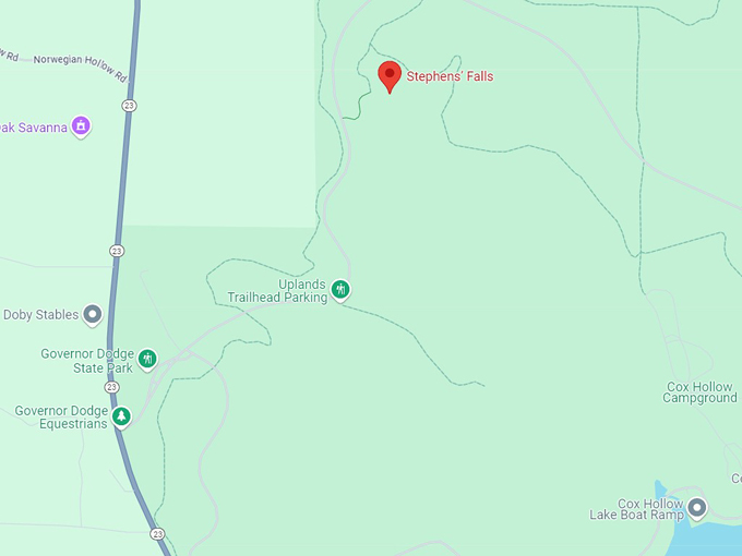 stephens falls trail 10 map