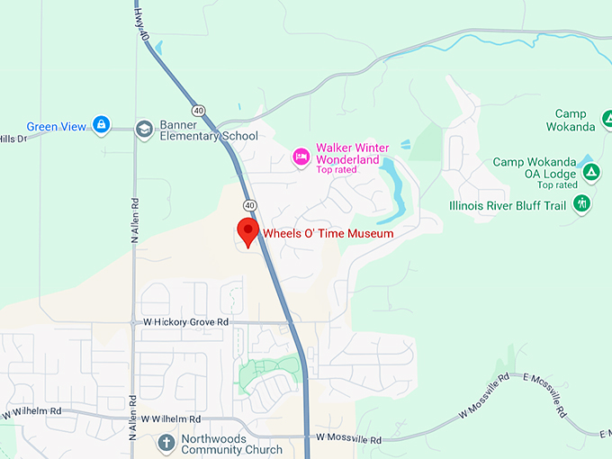 wheels o' time museum 10 map