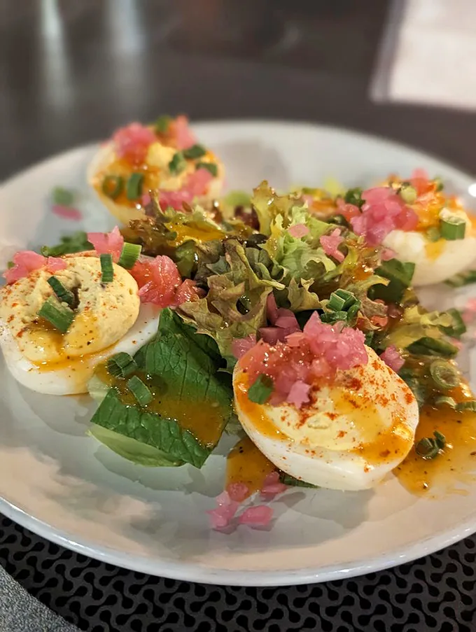 Devilishly delicious bites of heaven. These aren't your grandma's deviled eggs—they're a flavor-packed adventure for your taste buds.
