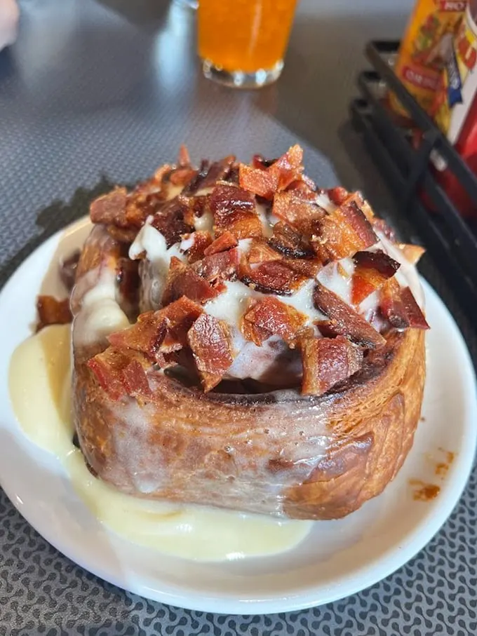 Meet the cinnamon roll that dared to dream bigger—by adding bacon. It's breakfast's power couple!