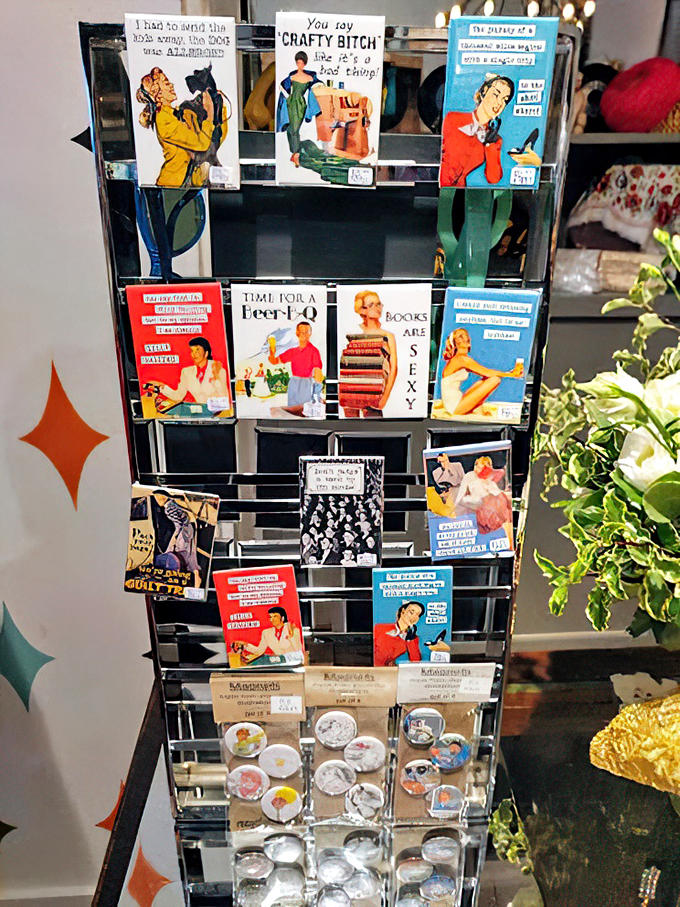 Vintage books and cards] Witty wisdom and retro reads! This literary nook serves up a hearty helping of nostalgia with a side of sass. Laughter guaranteed!