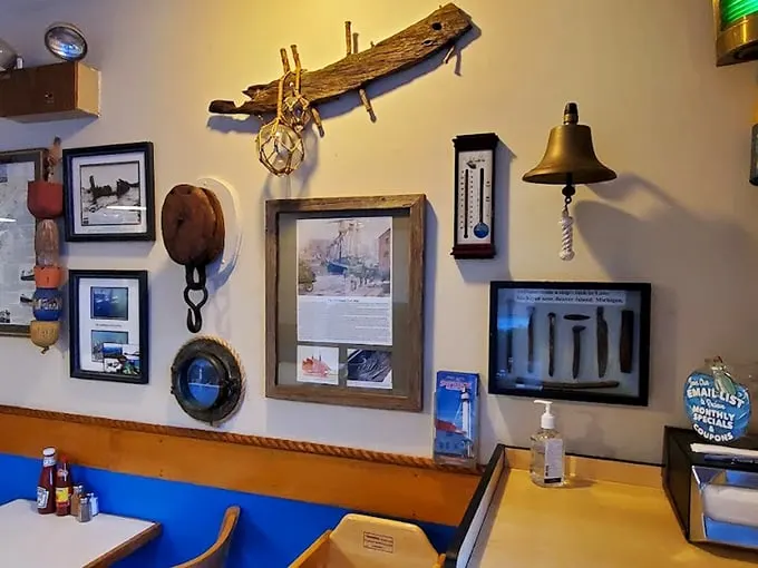A treasure trove of nautical knick-knacks that would make Captain Ahab jealous. Who needs the ocean when you've got this much atmosphere?