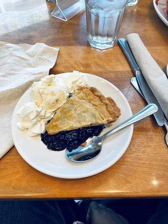 Behold, the grand finale! This blueberry pie isn't just dessert—it's a sweet, purple-hued love letter to Maine's favorite fruit.