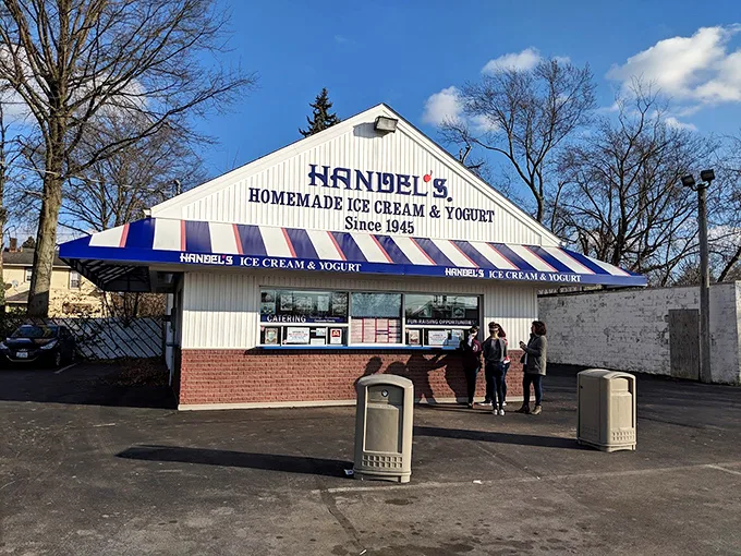 Who needs a time machine when you've got Handel's? This Youngstown treasure is like a portal to simpler times, where the biggest worry was brain freeze. With its no-nonsense exterior and heavenly scoops, it's the perfect spot for making memories – or reliving old ones. Nostalgia never tasted so good!