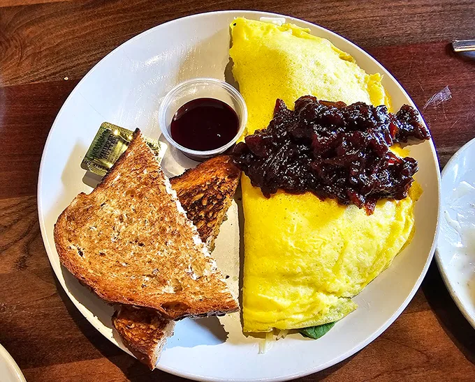 Behold, the omelet that puts Humpty Dumpty to shame—all the king's horses couldn't make one this good!