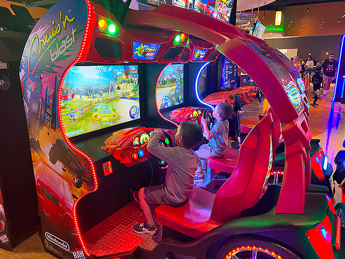 Buckle up, buttercup! These pint-sized racers are burning rubber in a virtual world where speed limits are just a suggestion.