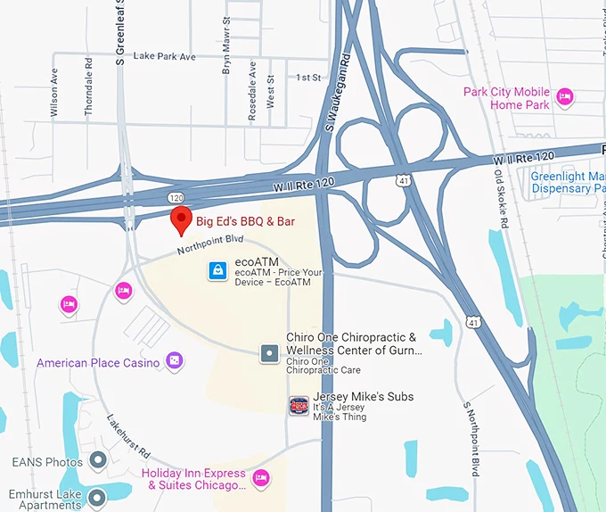 big ed's bbq & bar 10 map