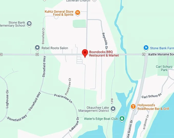 boondock’s bbq restaurant and market map