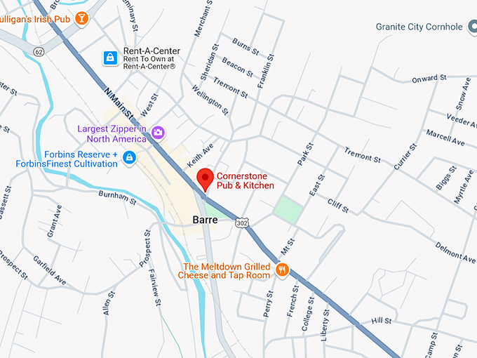 cornerstone pub & kitchen 10 map