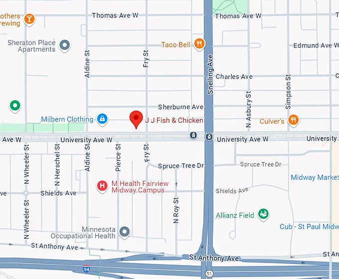 jj fish and chicken 10 map