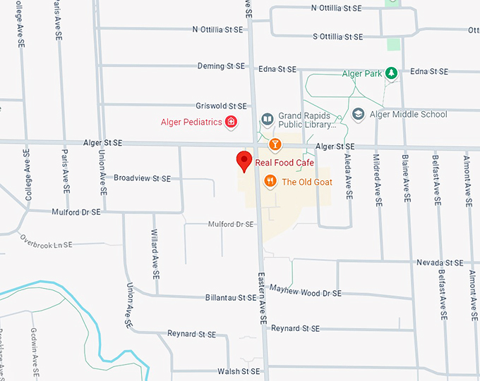 real food cafe 10 map