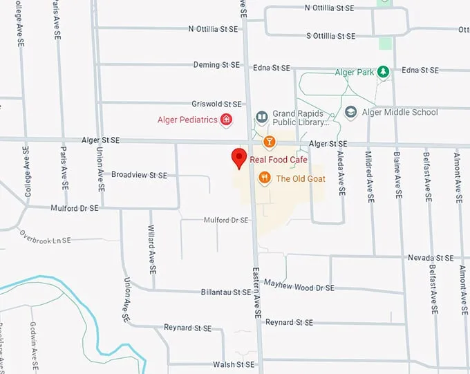 real food cafe 10 map