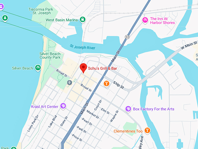 schu's grill & bar 10 map