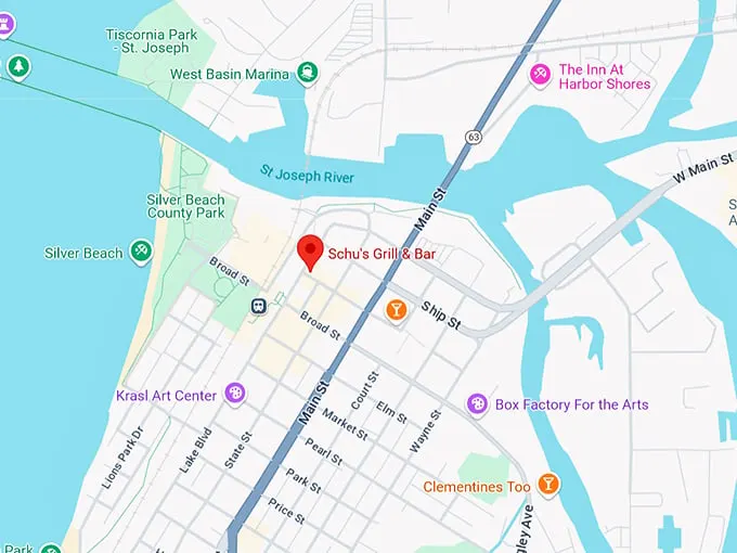 schu's grill & bar 10 map