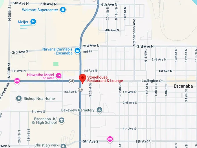 stonehouse restaurant & lounge 10 map