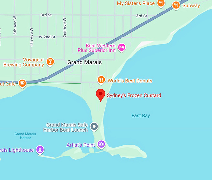sydney’s frozen custard 10 map