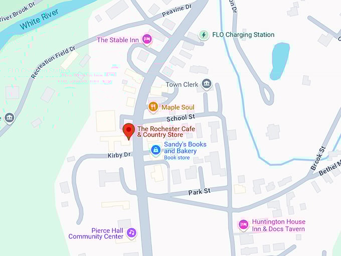 the rochester cafe & country store 10 map