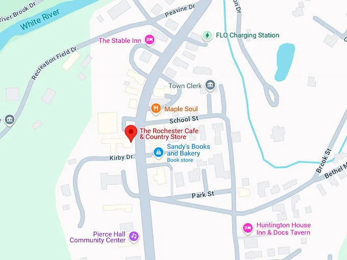 the rochester cafe & country store 10 map