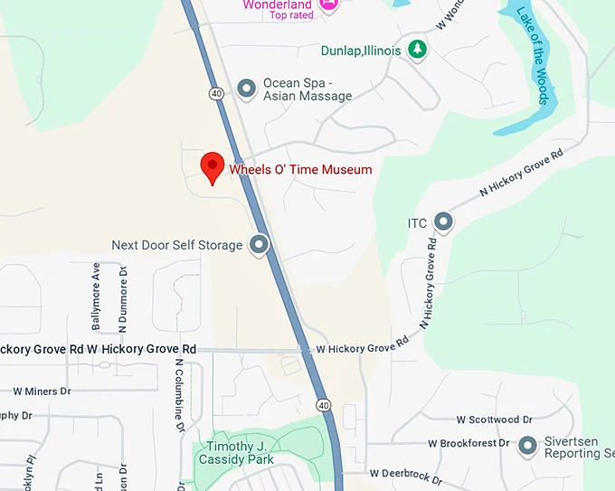 wheels o' time museum map