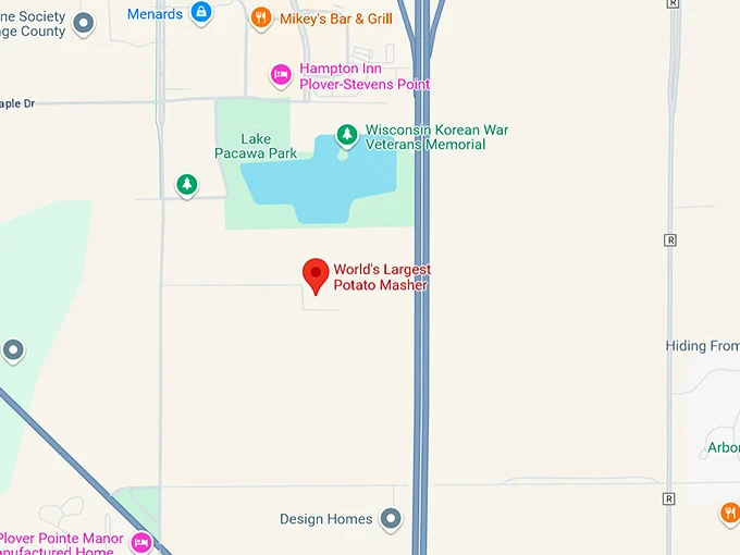 world’s largest potato masher 10 map