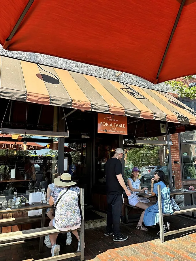 Welcome to Duckfat, where the awning is as inviting as the aroma wafting from within. This cozy corner of Portland promises culinary adventures that'll make your taste buds quack with joy.