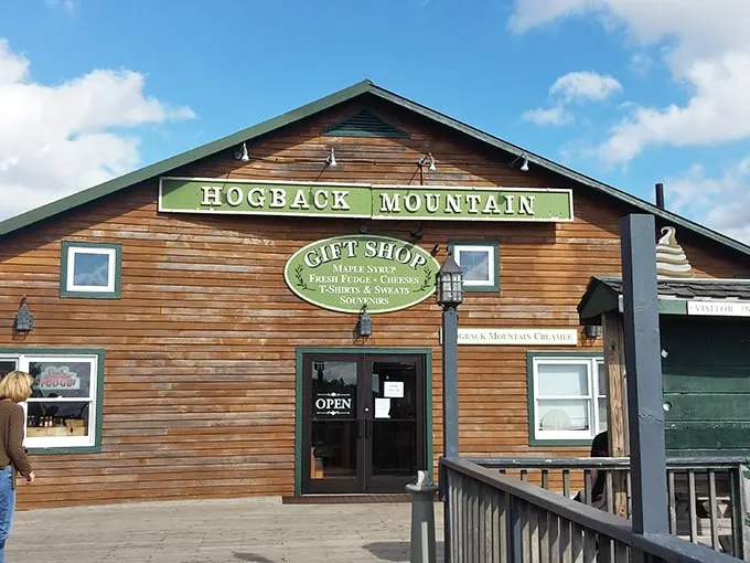 Welcome to syrup paradise! Hogback Mountain Country Store beckons with its rustic charm and promises of sweet delights.