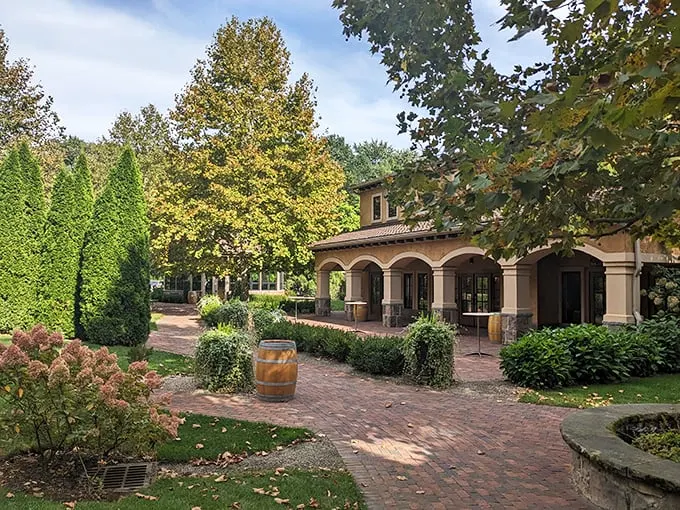"The Casa" isn't just a name - it's an invitation to la dolce vita, Ohio-style. This Tuscan-inspired facade is your gateway to vino paradise.