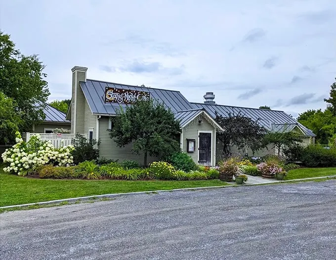 A Vermont postcard come to life! This charming exterior is like a warm hug from your favorite aunt, inviting you in for a culinary adventure.