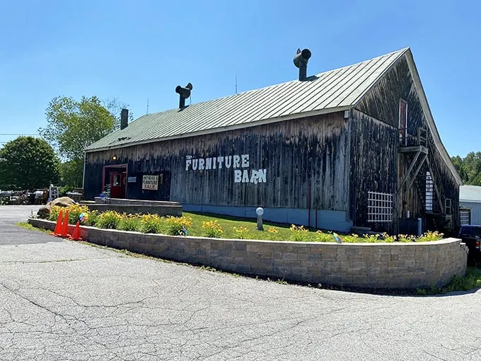 Welcome to the Furniture Barn, where time stands still and every weathered plank tells a story. This rustic treasure trove is like Vermont's own Tardis – bigger on the inside!