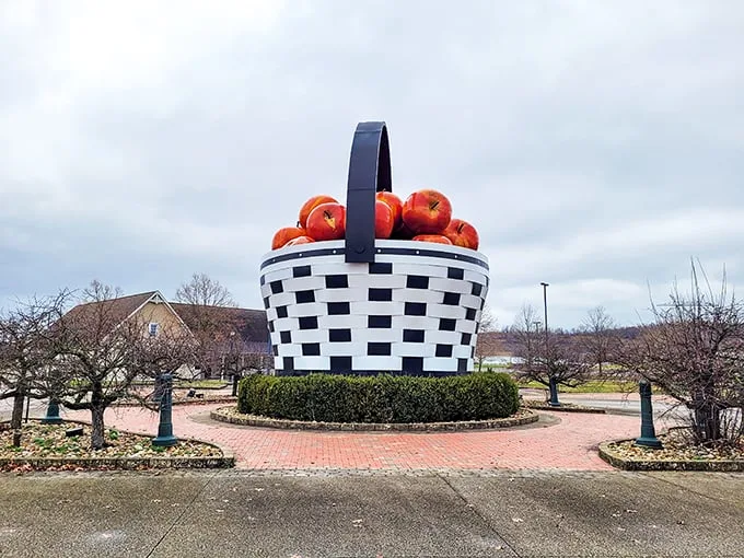 A basket case of epic proportions! This colossal creation gives new meaning to "bringing your own bag" to the farmer's market.