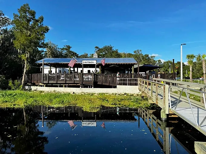 Welcome to seafood paradise! The Outback Crab Shack's rustic charm and waterfront views are like a siren song for hungry sailors and landlubbers alike. Photo credit: Jake Dunn