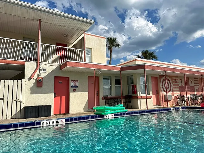 Welcome to The Local, where mid-century charm meets Florida sunshine! This pastel paradise looks like it jumped straight out of a Wes Anderson film.