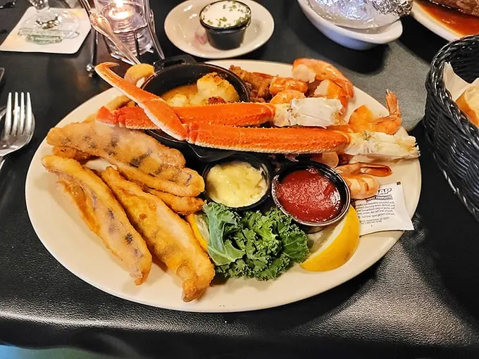 Who says you can't get great seafood in Michigan? This platter is a treasure trove of oceanic delights that would make Poseidon himself nod in approval.
