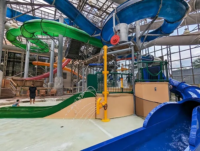 These colorful slides aren't just pipes carrying winter dreams – they're delivering summer fun all year round.