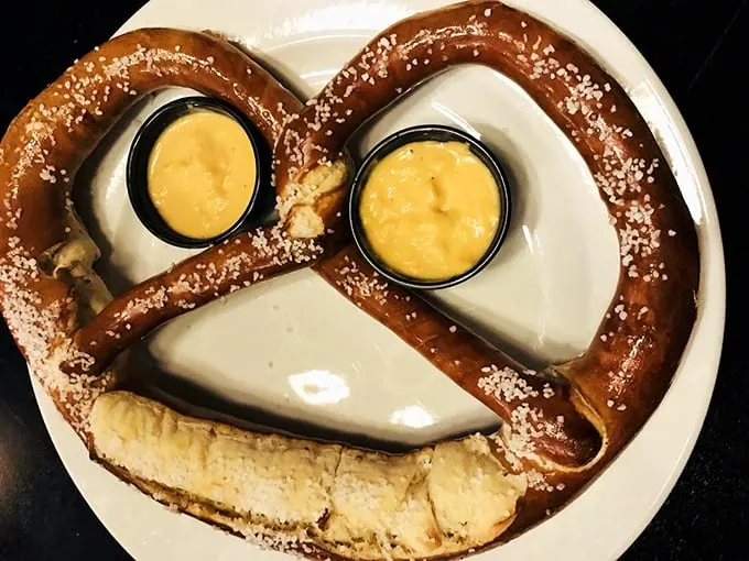 This pretzel isn't twisted – it's perfection. Golden-brown, generously salted, and served with mustard that'll knock your socks off. Sláinte! Photo credit: Nova J.