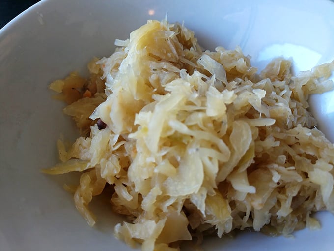 Tangy, crunchy, and unapologetically bold—this sauerkraut is the punk rock rebel of side dishes, adding a zing to every bite.