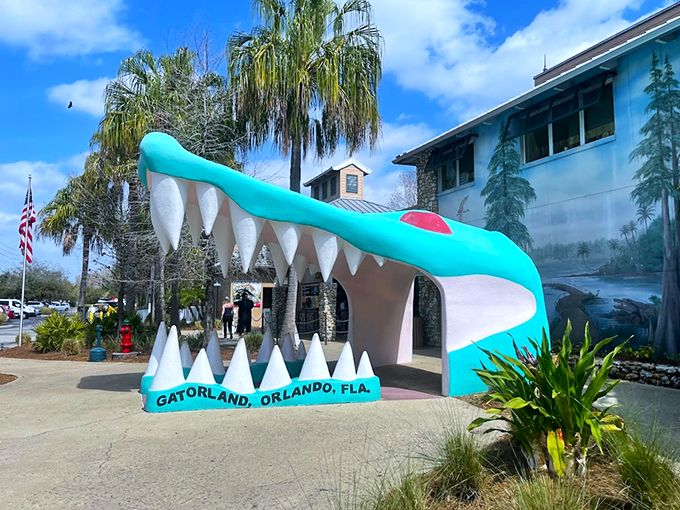 Where teeth meet theme park! It's Jurassic Park's less bitey, more quirky cousin—gator wrestling included.
