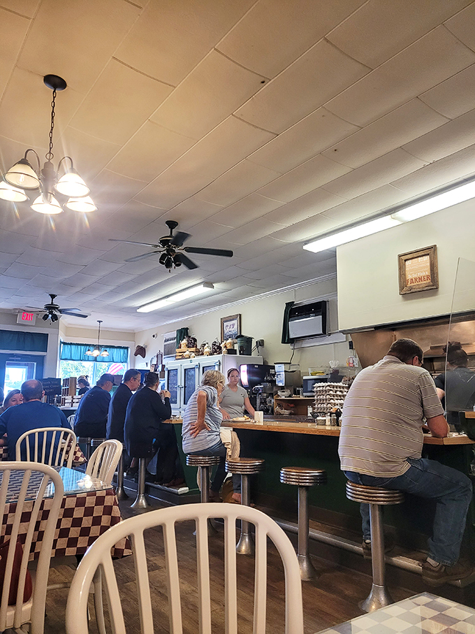 Pull up a stool and join the breakfast club. It's where the town's secrets are shared, and the coffee never goes cold.