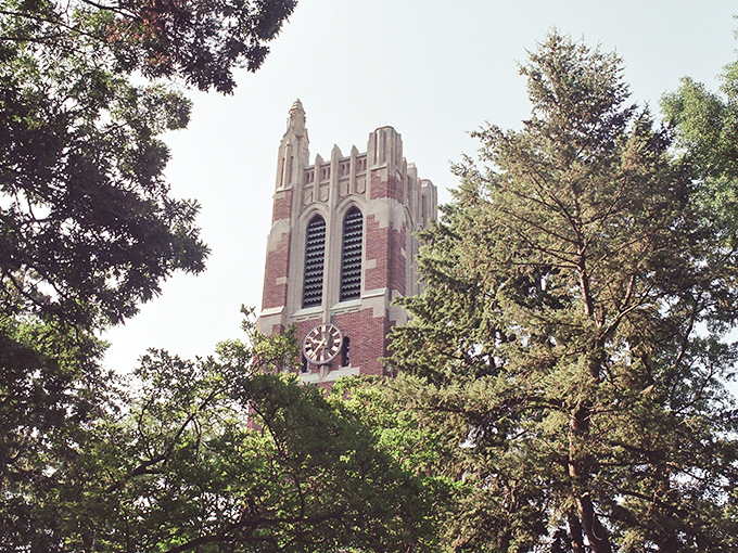 Bricks, bells, and Spartan spirit – Beaumont Tower stands tall as MSU's most picturesque timekeeper.