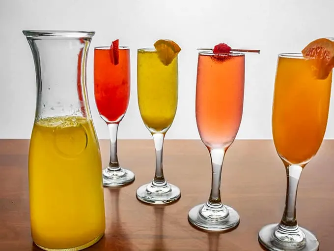 It's a rainbow in a glass! These mimosas are so pretty, they'll have you toasting to everything – including the invention of brunch itself.