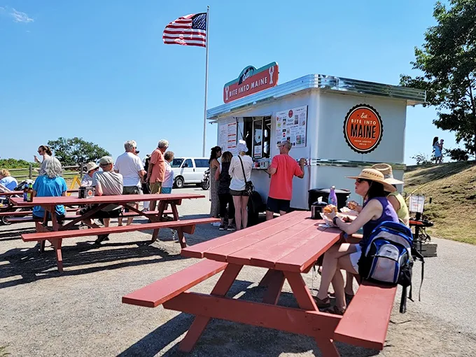 Picnic tables with a lighthouse view - because every feast deserves a five-star dining room. Photo credit: Ken Rodriguez (Krgplaces)