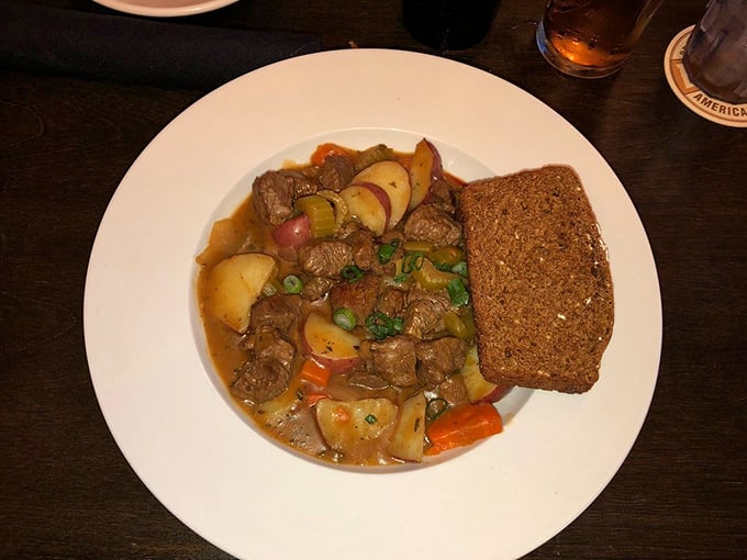 Is it a stew or a hug in a bowl? Tender beef, hearty vegetables, and a slice of brown bread – it's Ireland's answer to chicken soup for the soul. Photo credit: Julianne W.