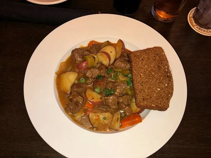 Is it a stew or a hug in a bowl? Tender beef, hearty vegetables, and a slice of brown bread – it's Ireland's answer to chicken soup for the soul. Photo credit: Julianne W.