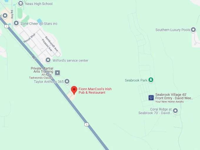 16 fionn maccool’s irish pub & restaurant map