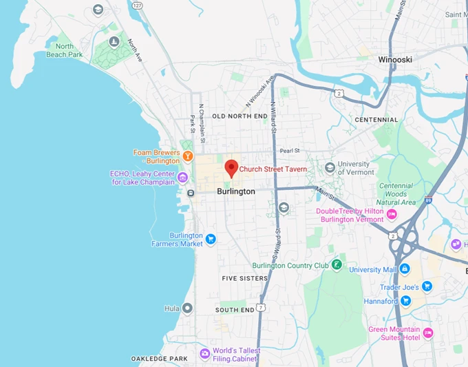 16. church street tavern map