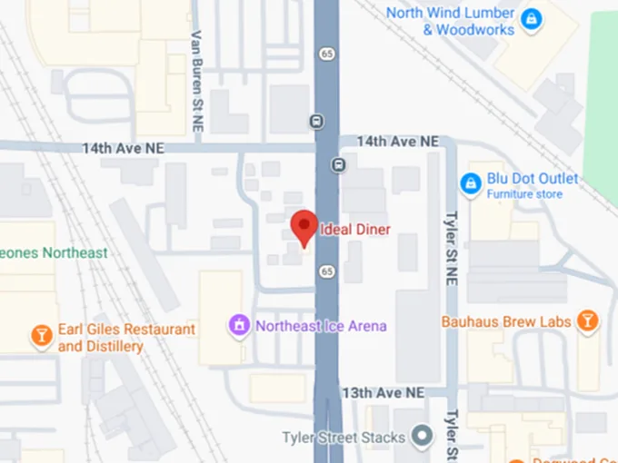 16. ideal diner map
