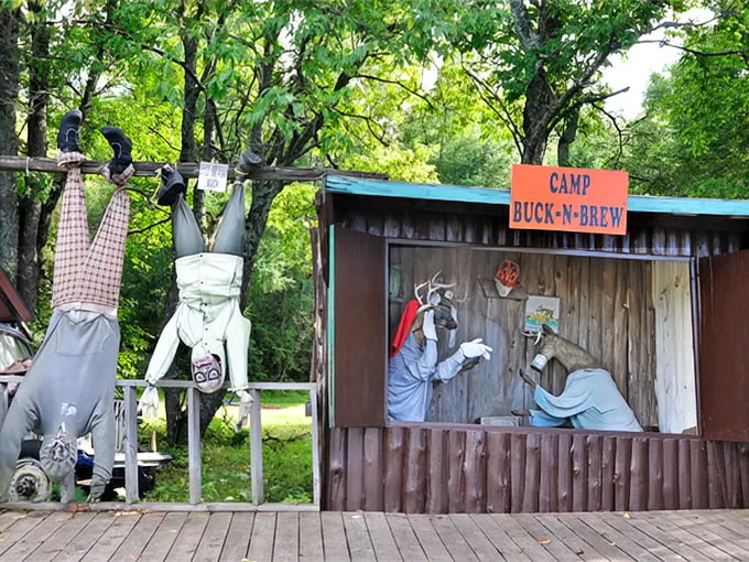 "Welcome to Yooper paradise! Where flannel meets fun and 'Big Gus' stands guard, ready to saw through your expectations." Photo credit: Lee and Karen Duquette The Two RV Gypsies
