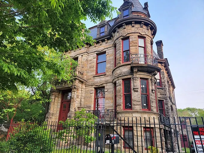 Gothic charm meets Addams Family vibes. I half-expected Morticia to invite me in for a cup of hemlock tea.
