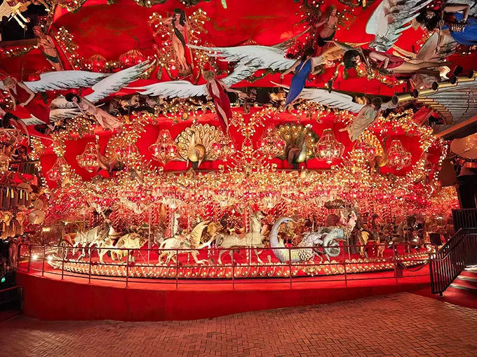 Sensory overload alert! Imagine if Tim Burton designed Santa's workshop – that's the vibe here, folks.